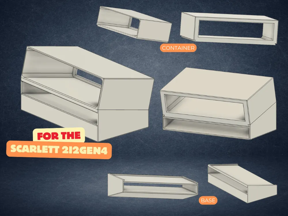 Scarlett 2i2 gen 4 Desktop Mount + Base by Monkey Toolbox MakerWorld ...