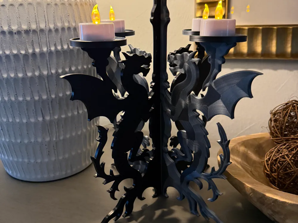 Dragon Candelabra - Free 3D Print Model - MakerWorld