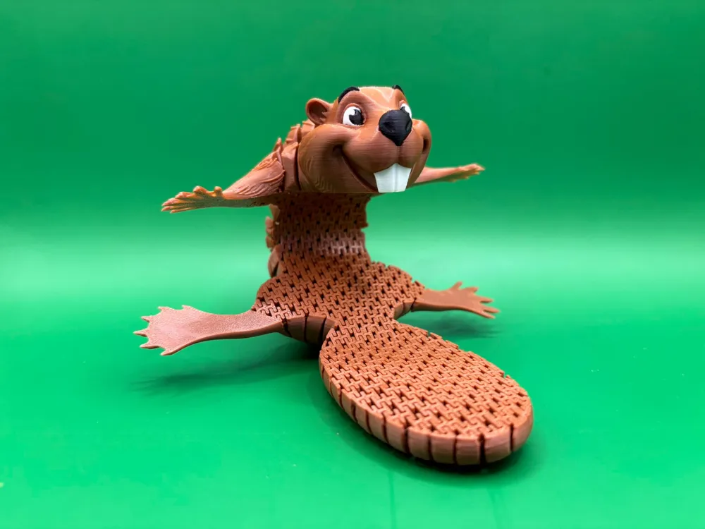 Flexi beaver - Free 3D Print Model - MakerWorld