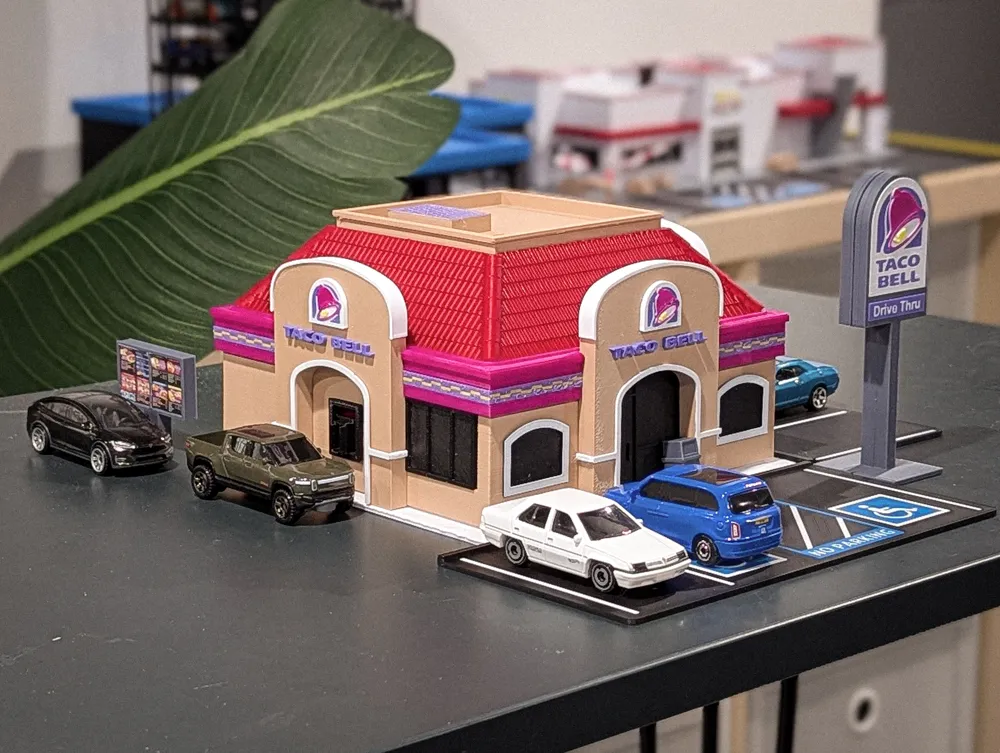 Retro Taco Bell Model Set - 1:64 Scale Diorama by LAYRLAB MakerWorld ...