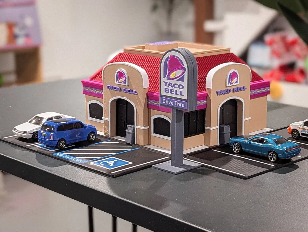 Retro Taco Bell Model Set - 1:64 Scale Diorama by LAYRLAB MakerWorld ...