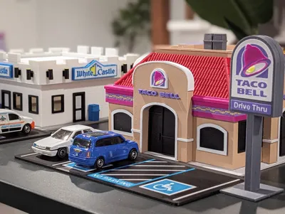 Retro Taco Bell Model Set - 1:64 Scale Diorama by LAYRLAB MakerWorld ...
