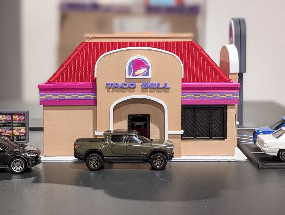 Retro Taco Bell Model Set - 1:64 Scale Diorama by LAYRLAB MakerWorld ...