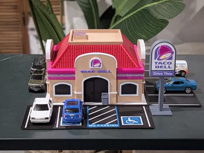 Retro Taco Bell Model Set - 1:64 Scale Diorama by LAYRLAB MakerWorld ...