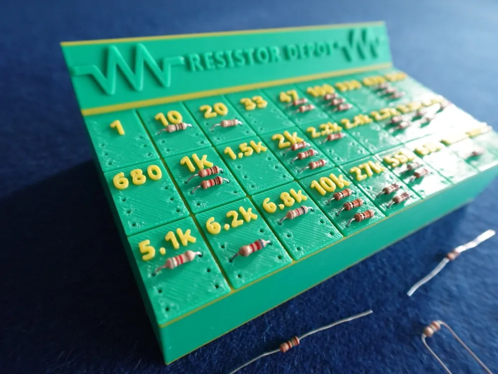 Resistor Depot / Organizer v2.0 by MrWays Designs - MakerWorld