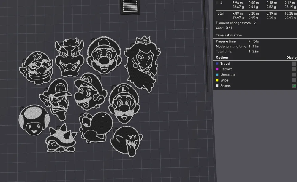 Mario Bros. keychain by fikuss30 - MakerWorld