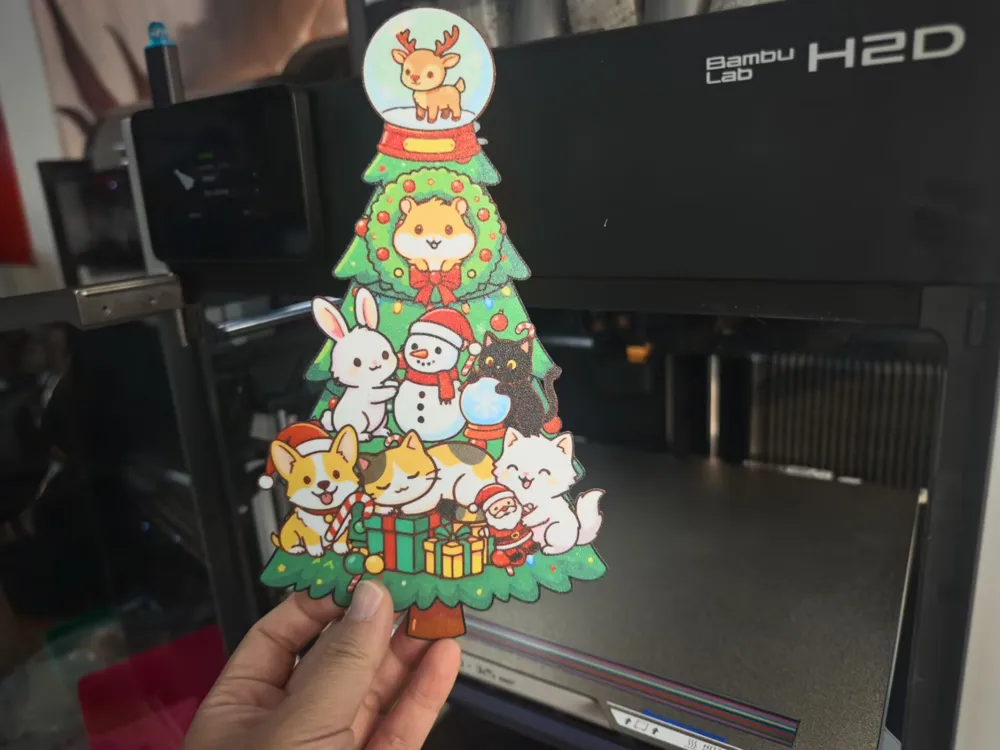 Christmas Tree by 8 color FDM by WoColor8 MakerWorld: Download Free 3D ...