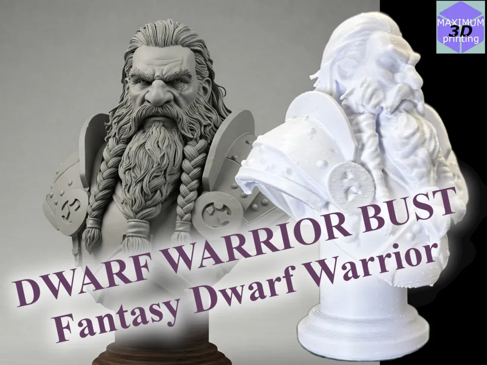 Dwarf Warrior Bust by Maximum 3D Printing - Massimiliano Marradi ...