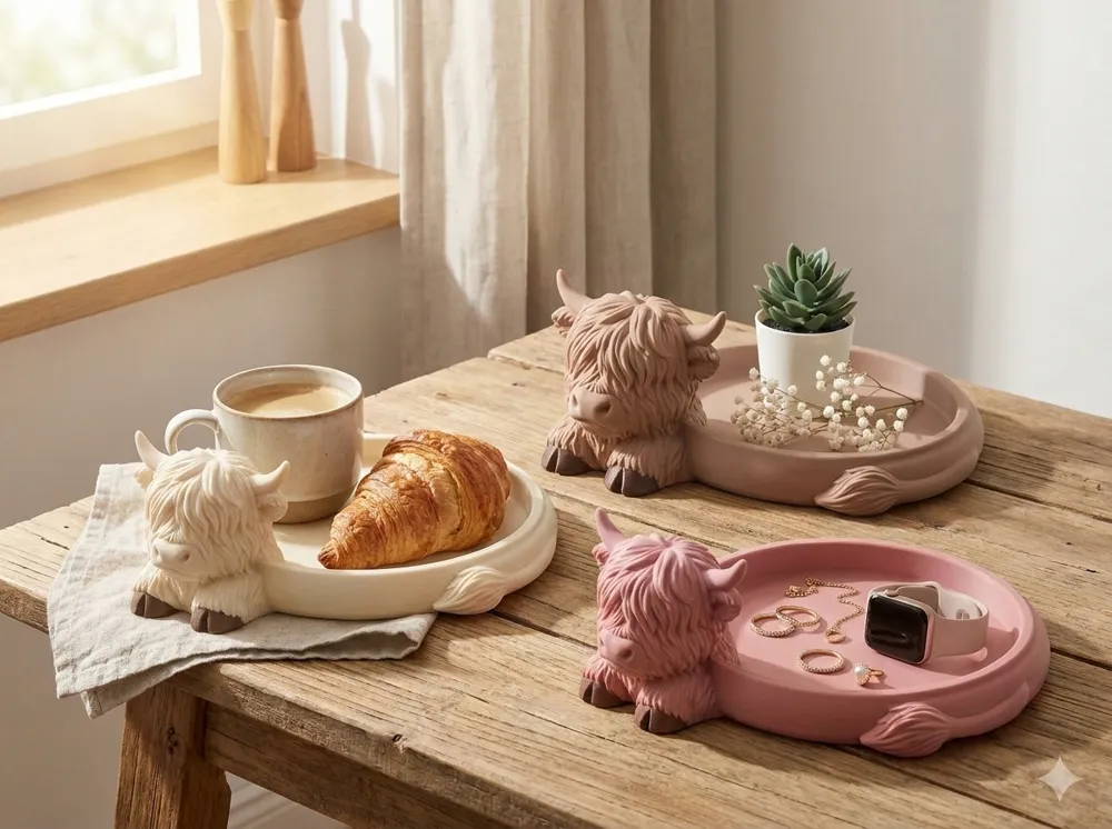 Highland Cow Tray Organizer | Cute & Useful - Free 3D Print Model ...
