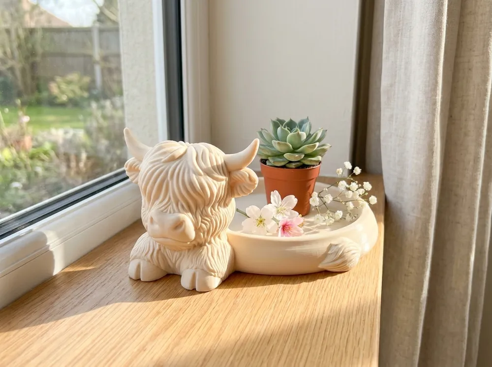 Highland Cow Tray Organizer | Cute & Useful - Free 3D Print Model ...