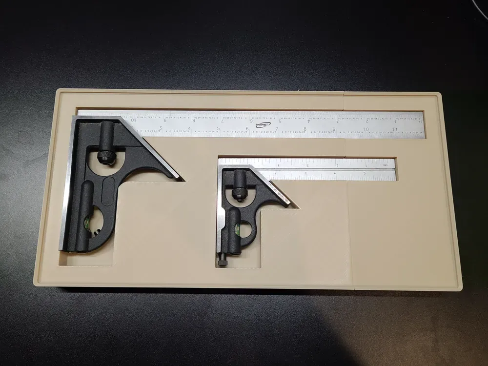 iGaging 6 & 12 inch combination square gridfinity - Free 3D Print Model ...