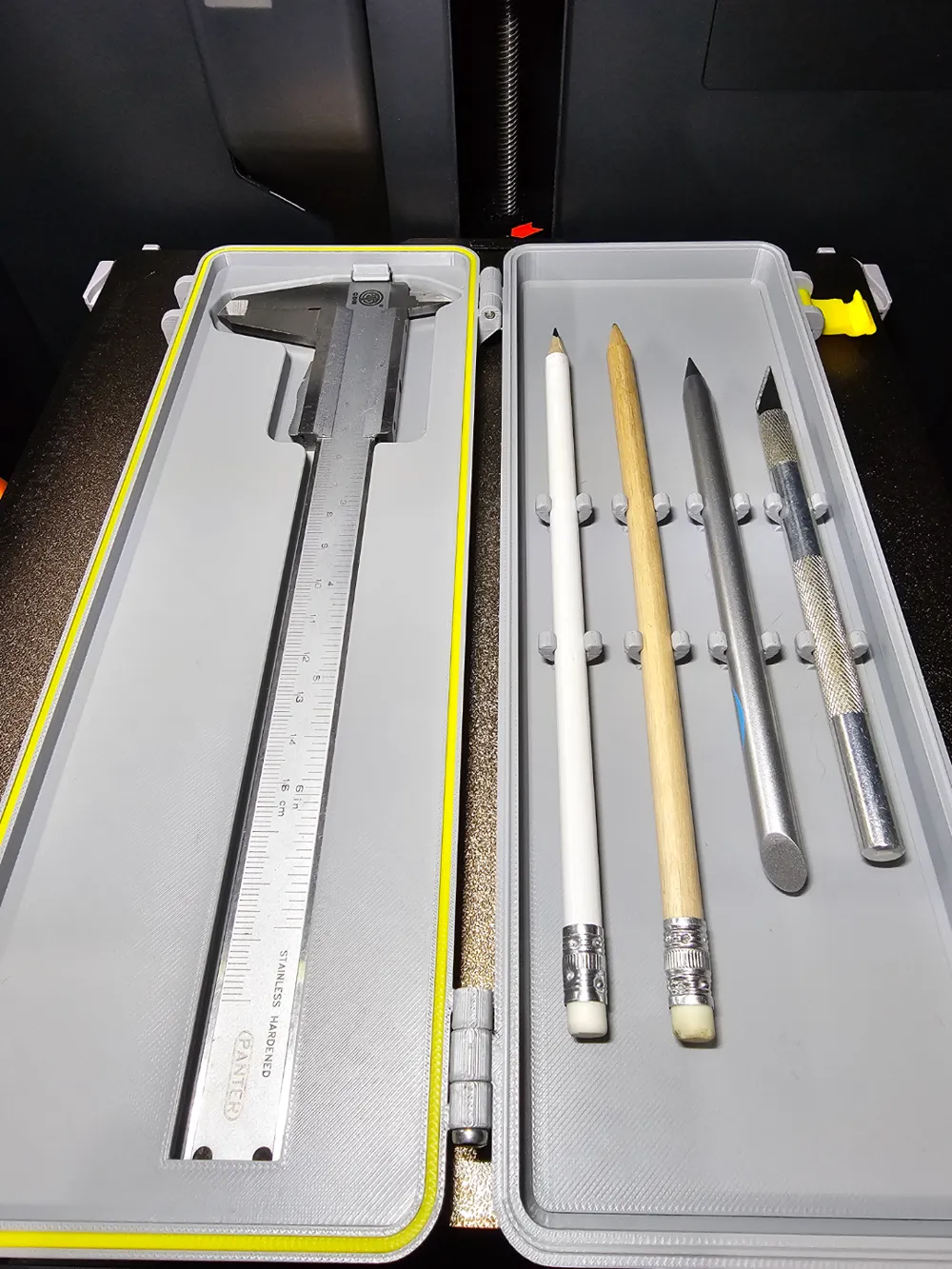 Rugged caliper case with pencils holder Remixed by Jack's Lab ...