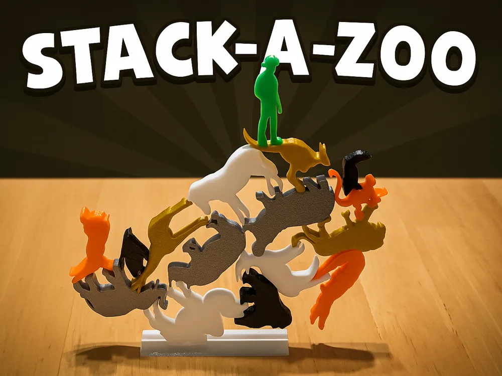 Stack-a-Zoo Stacking Game - Free 3D Print Model - MakerWorld