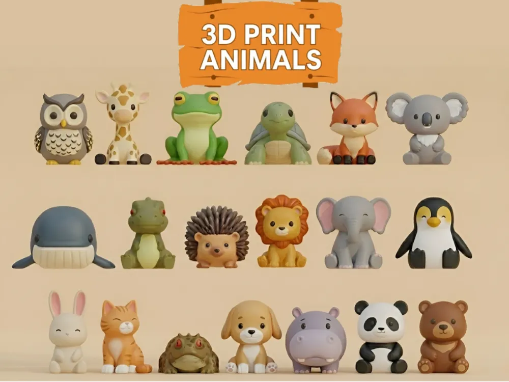 Cute Animals - Free 3D Print Model - MakerWorld