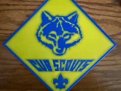 Cub Scout Crossover Cake Topper by Viola's HueForge - MakerWorld