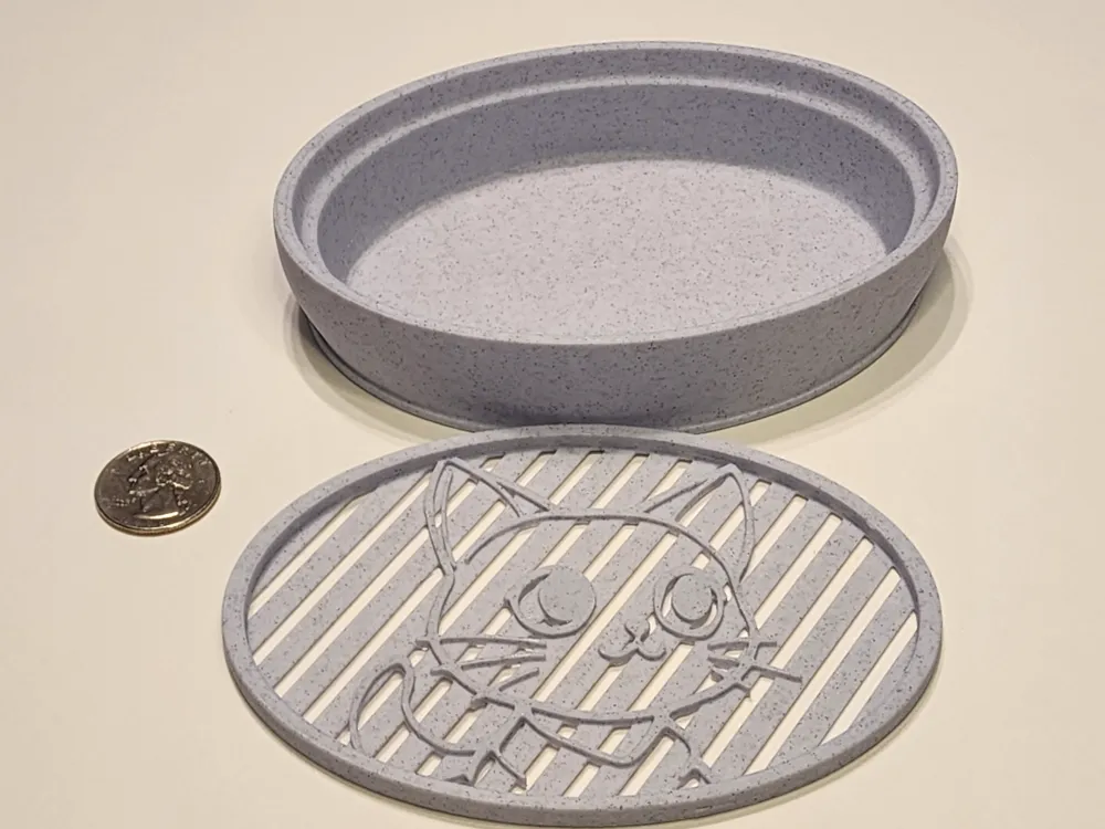 Bathroom Soap Dish (Cat Pattern) - Free 3D Print Model - MakerWorld