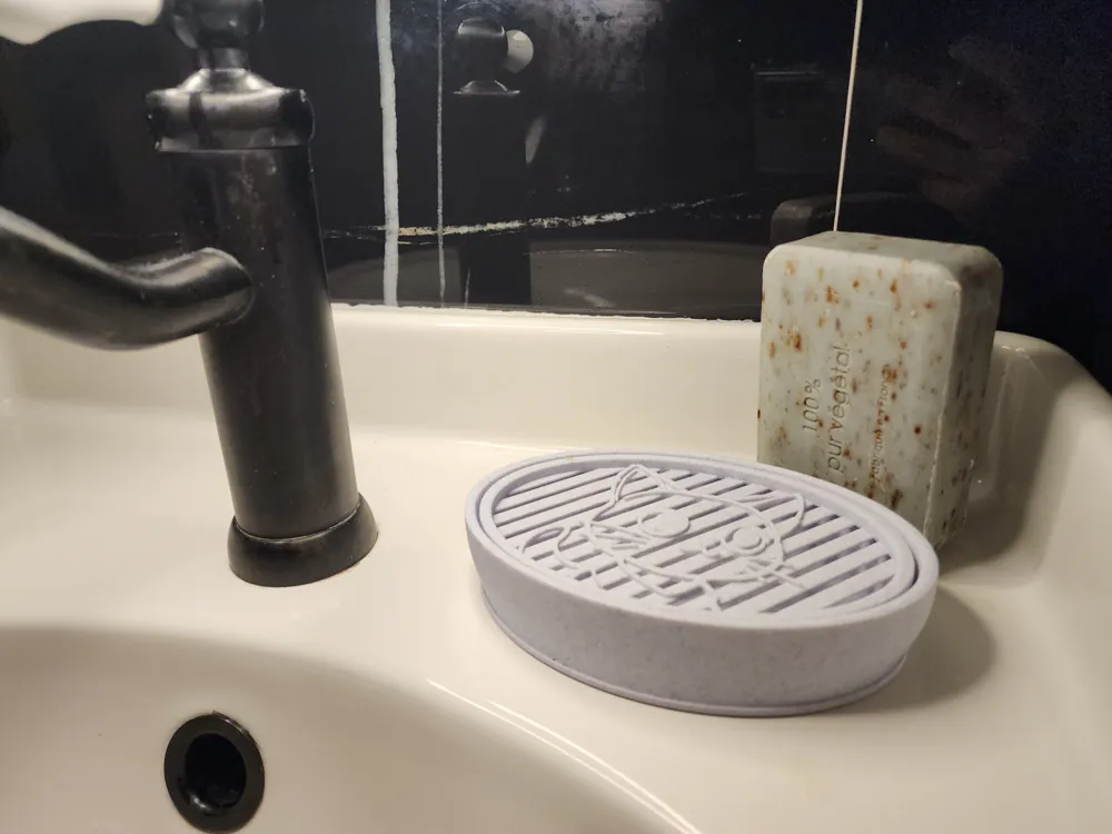 Bathroom Soap Dish (Cat Pattern) - Free 3D Print Model - MakerWorld