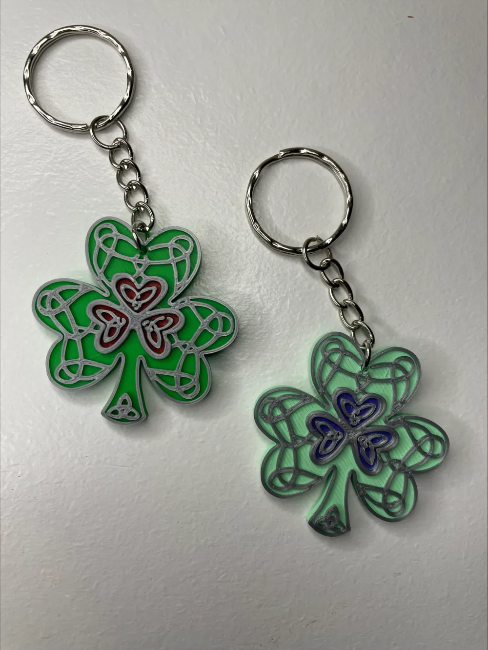 Celtic Irish Shamrock detailed heart keychain by seamusodubhaigan ...