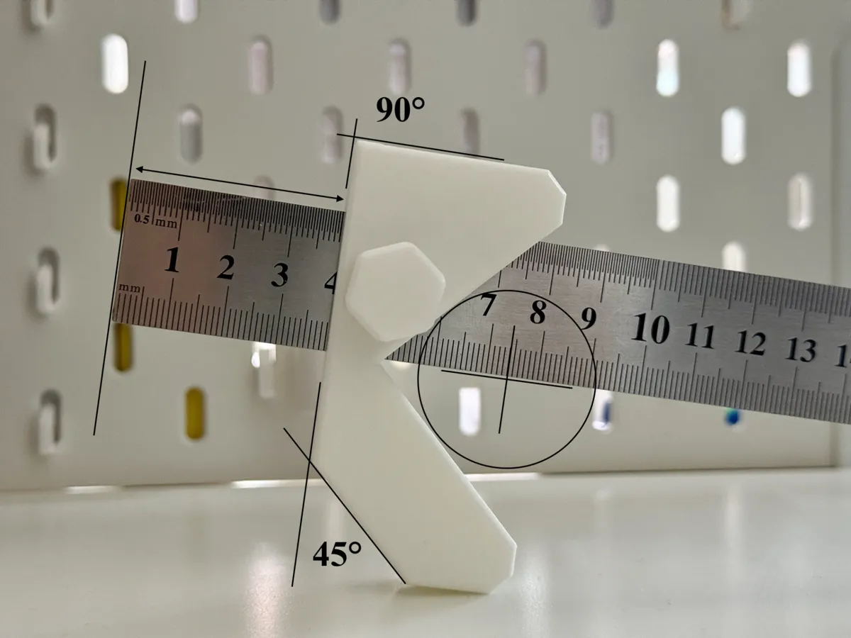 Ruler Stop with Center Finder & Angle Guide - Free 3D Print Model ...