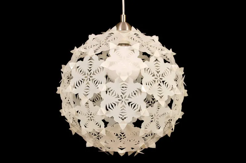 Snow Spike - 3D printed puzzle snowflake lamp xmas - Free 3D Print ...