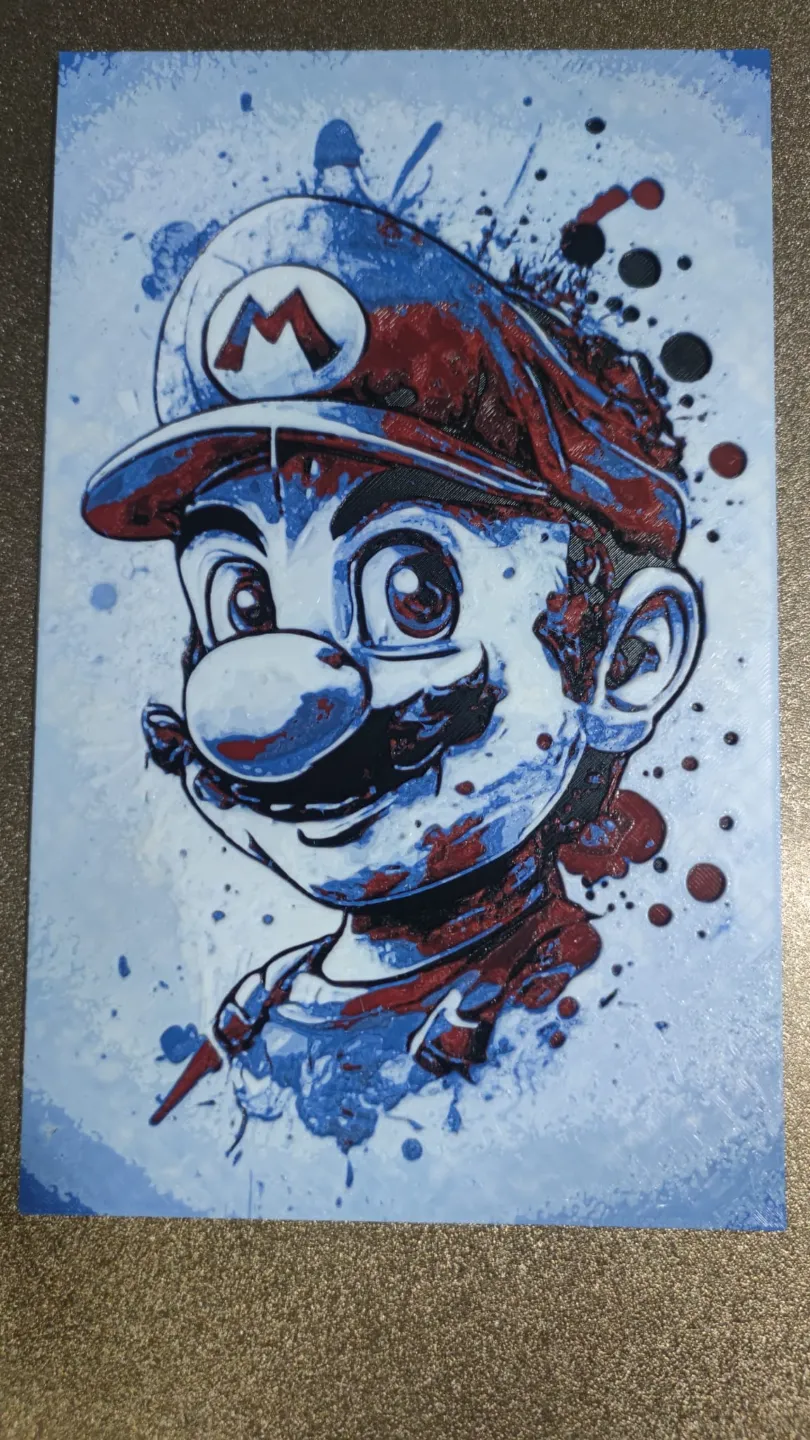 super mario painting (HueForge) par Teixi3D - MakerWorld