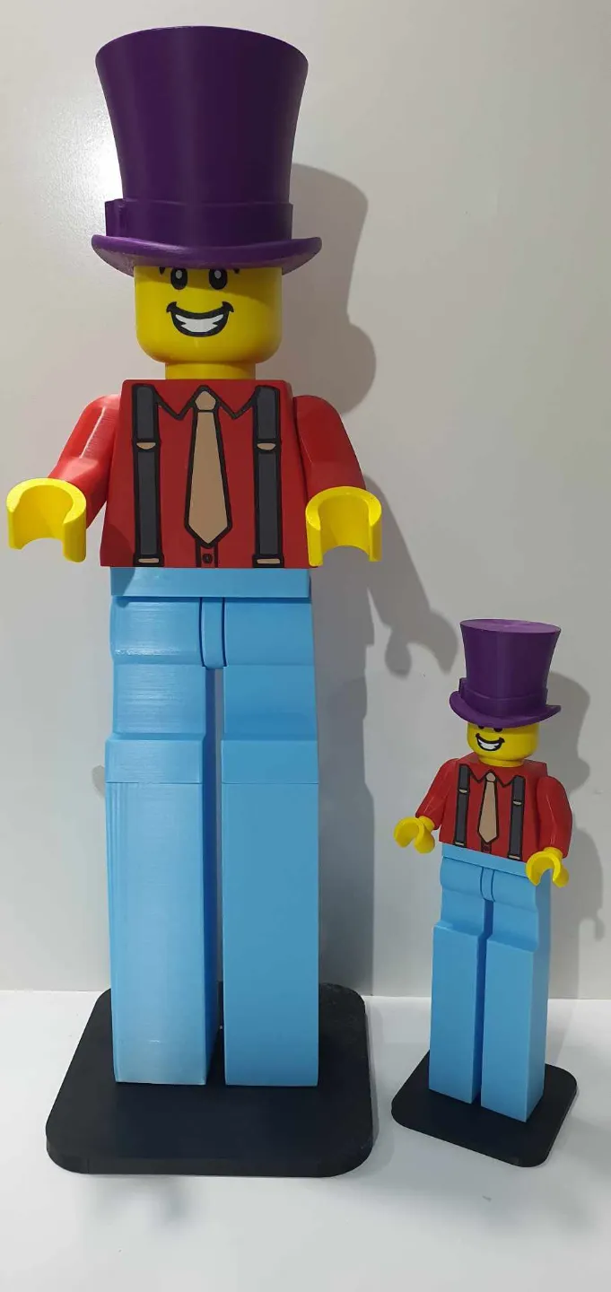 Mega Brick Minifigure 5:1 (500%) 2-Stud Baseplate Remixed by DMcKell ...