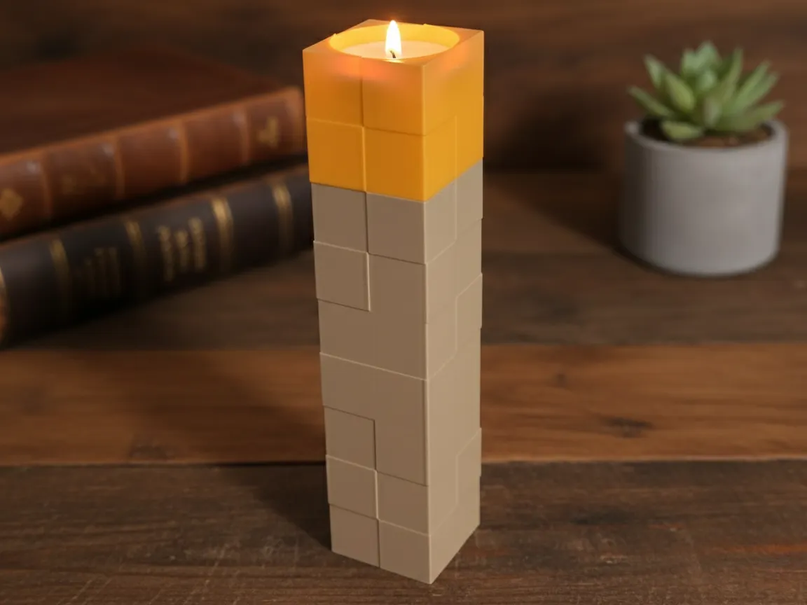 Antorcha de Minecraft - Portavelas de té - Modelo de impresión 3D ...