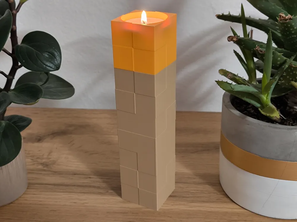 Antorcha de Minecraft - Portavelas de té - Modelo de impresión 3D ...