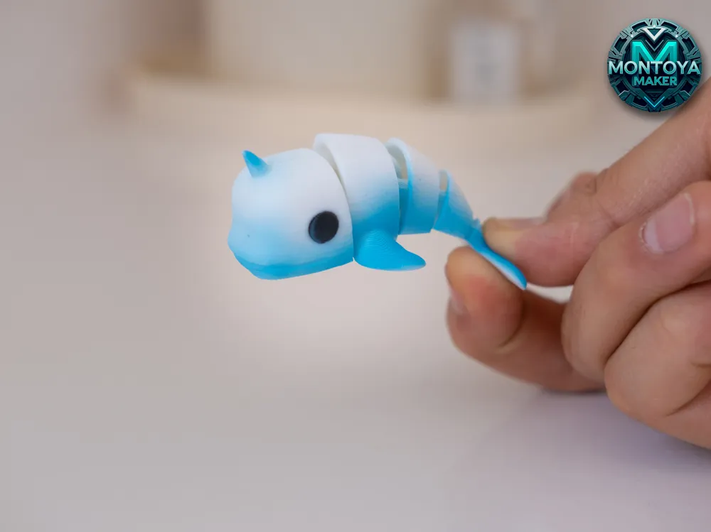 Mr. Narwhal – Articulated & keychain by 🔵 MontoyaMaker MakerWorld: Download Free 3D Models