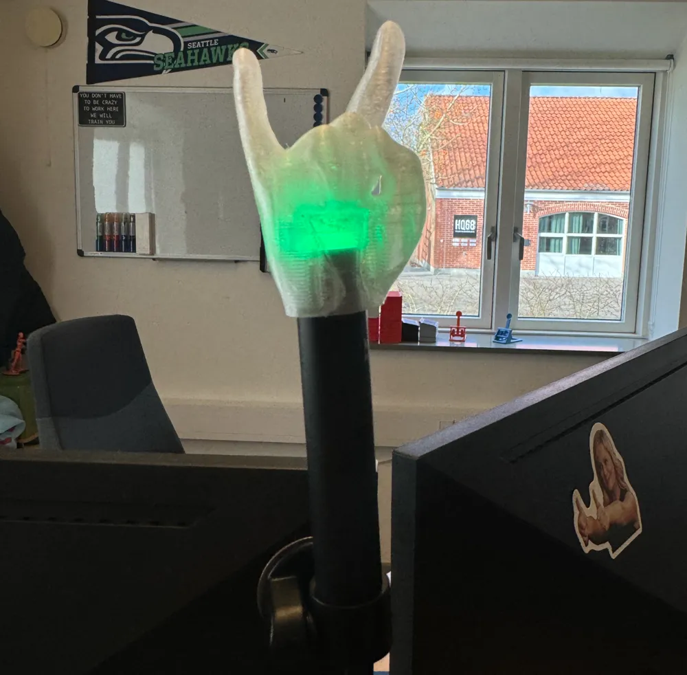 Hand shaped light diffuser for kuando busylight by pennywice - MakerWorld