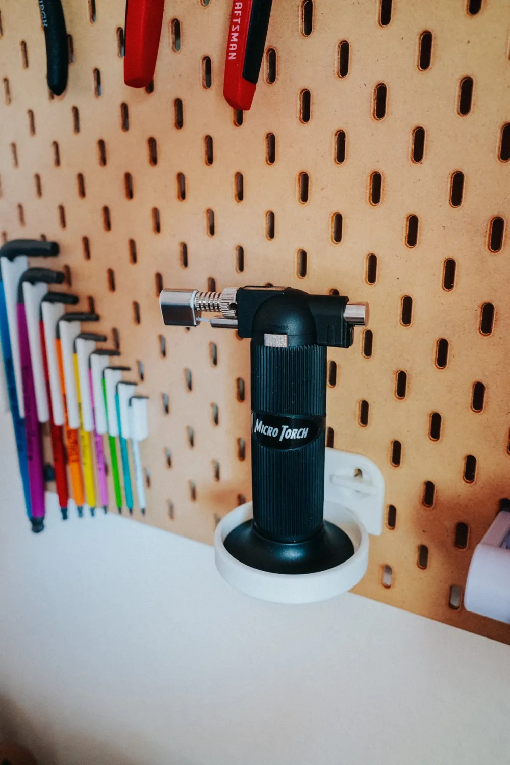 Ikea Skadis Torch Holder / 76mm shelf by Brello Solutions MakerWorld: Download Free 3D Models