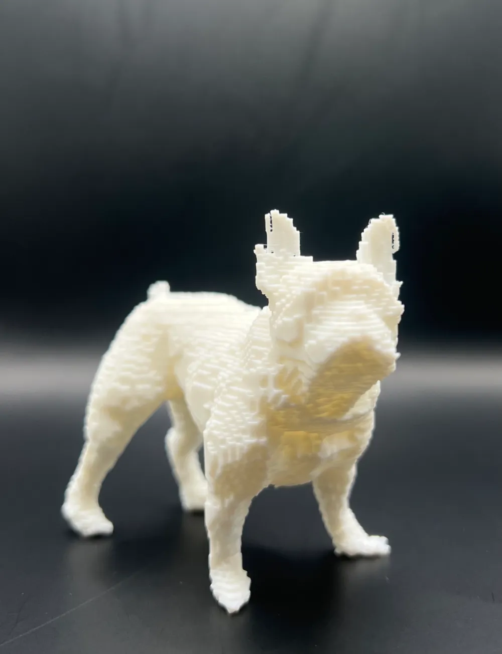 Low Poly & Pixelated Frenchie Pup by FlmanCreates - MakerWorld