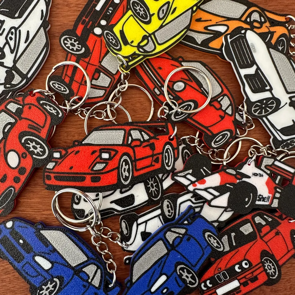 Golf GTI MK2 Tooned Keychain - Free 3D Print Model - MakerWorld