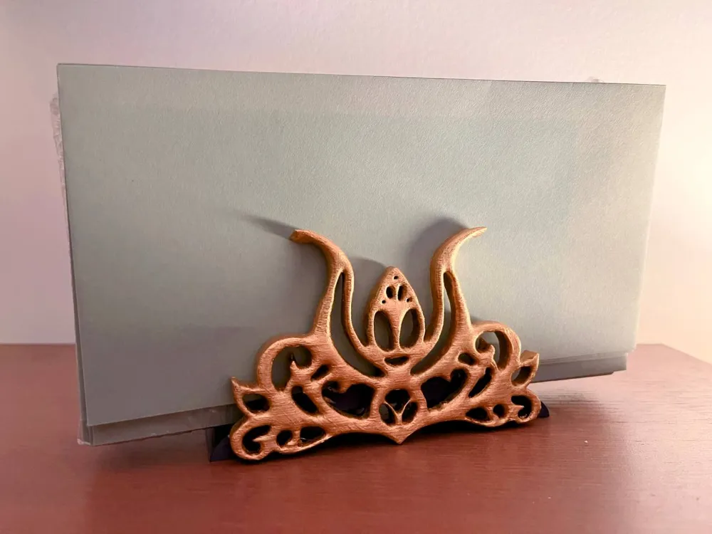 Napkin holder, Ipad stand, envelope stand, art nouveau, fantasy by Cy-Bea - MakerWorld