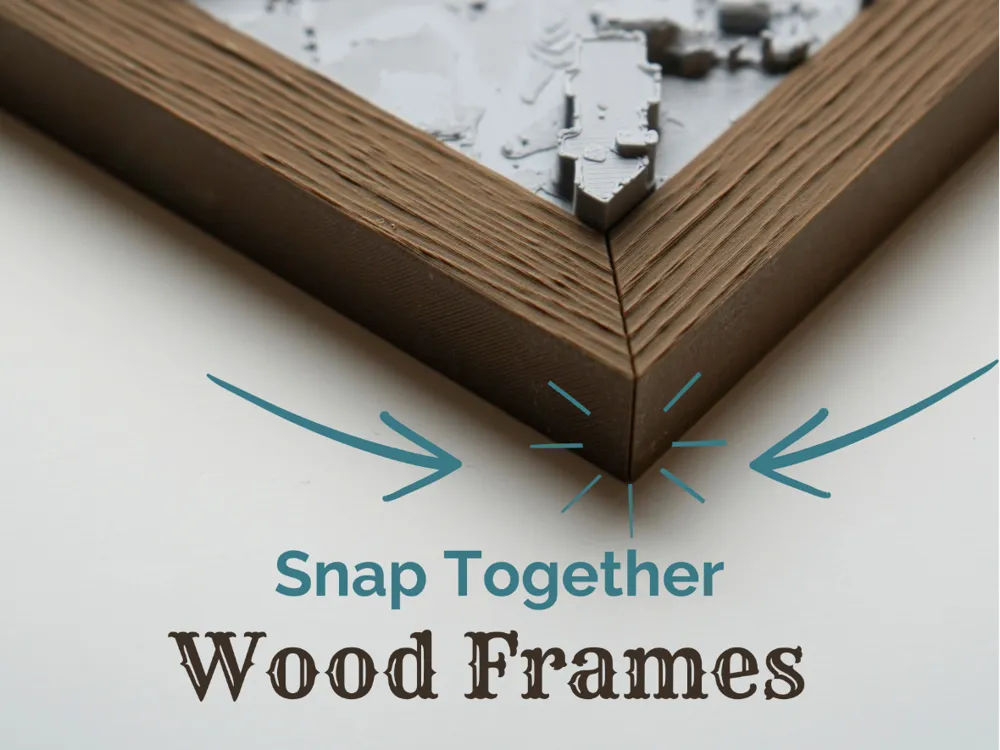 Wood Textured Snap Frames by Micropolitan MakerWorld: Download Free 3D ...