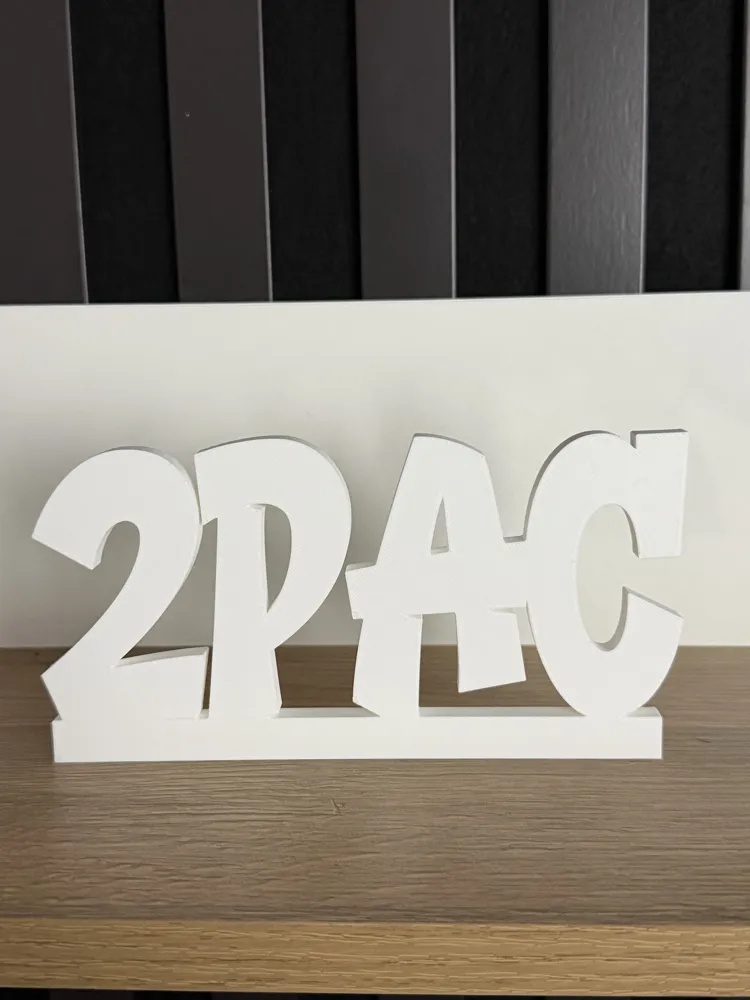 Tupac 2Pac - Namensschild Kunst Rap – Kostenloses 3D-Druckmodell ...