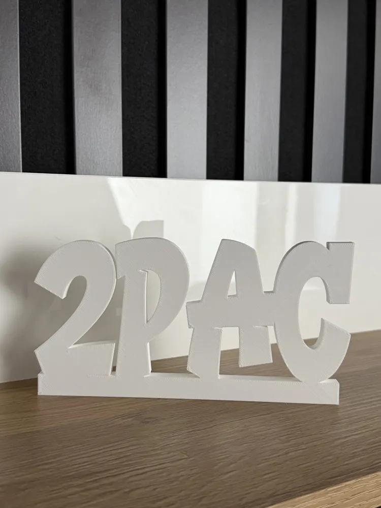 Tupac 2Pac - Namensschild Kunst Rap – Kostenloses 3D-Druckmodell ...