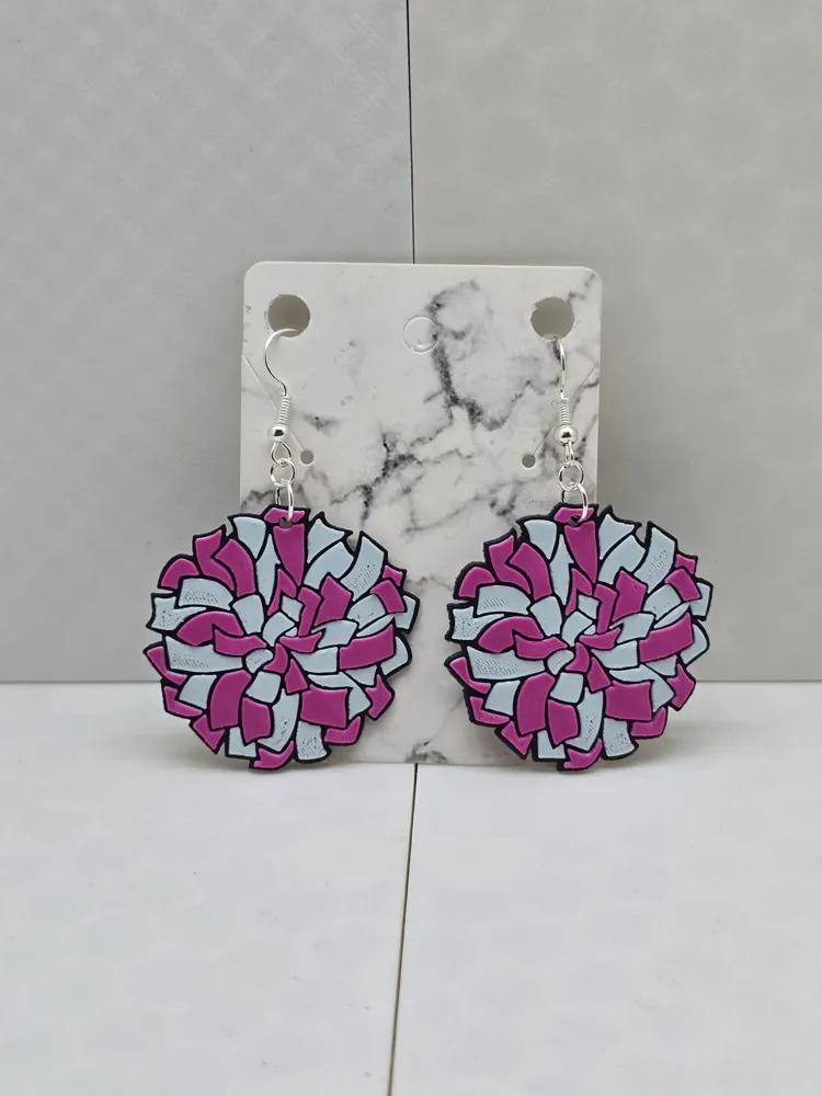 Pom Pom Earrings by dohara1985 MakerWorld: Download Free 3D Models