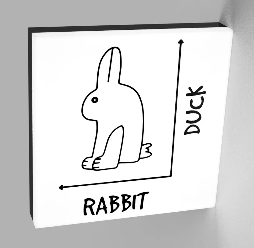 Optical Illusion - Rabbit Duck LED Lamp by BeeTee 3D - MakerWorld