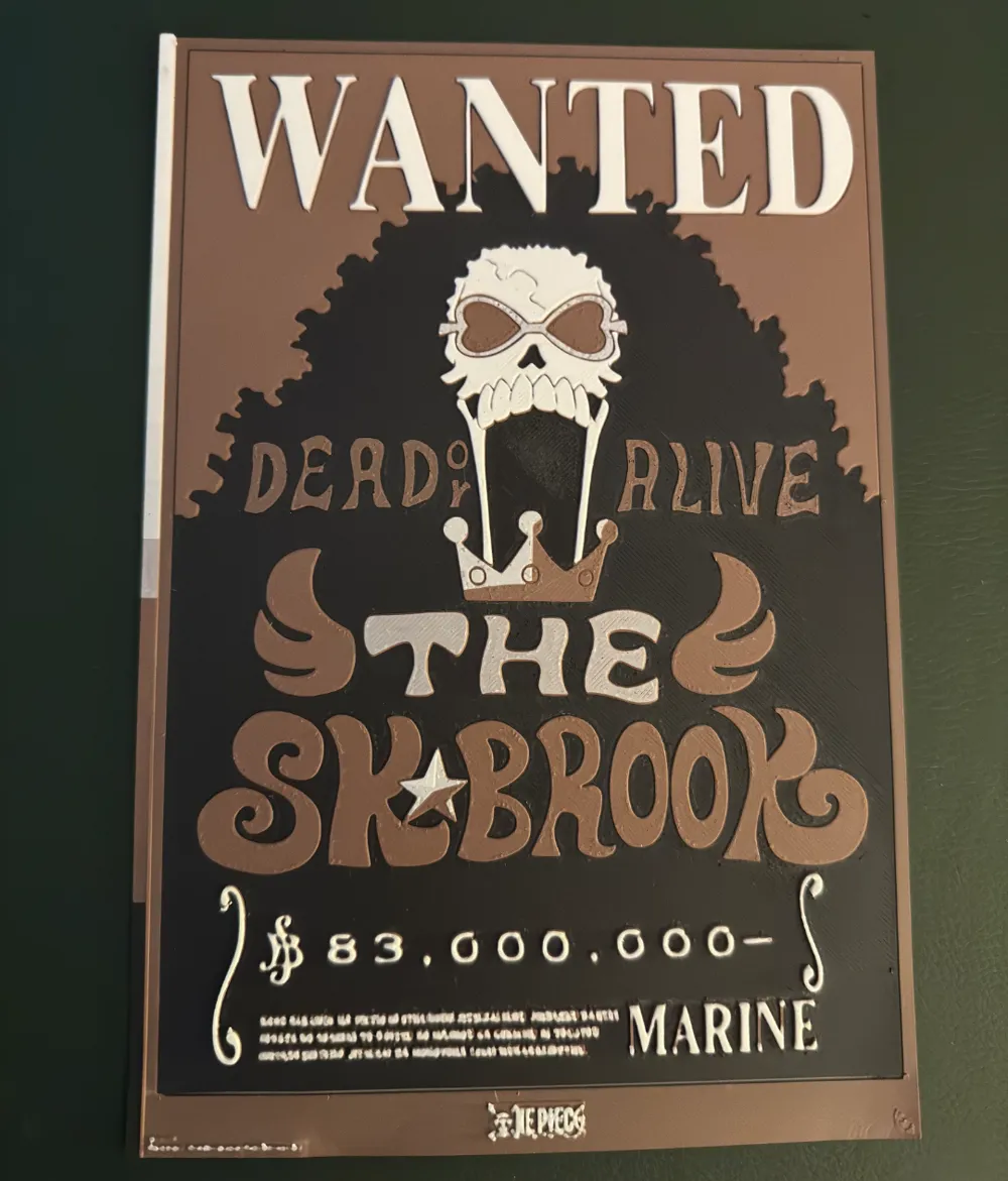 One Piece Brook / SoulKing Wanted HF by soerenk - MakerWorld