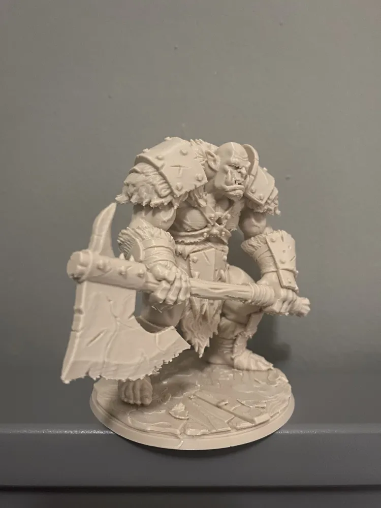 Orc Warrior Miniature 32mm - Free 3D Print Model - MakerWorld