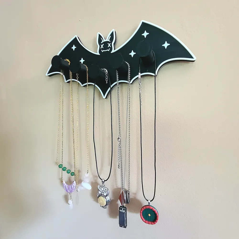 Bat Necklace Wall Hanger - Free 3D Print Model - MakerWorld