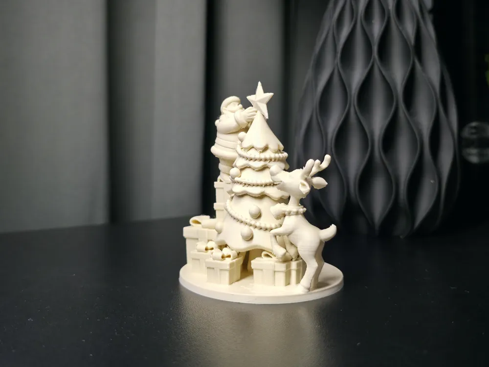 Diorama de Navidad: Papá Noel, Reno & Árbol - Modelo de impresión 3D ...