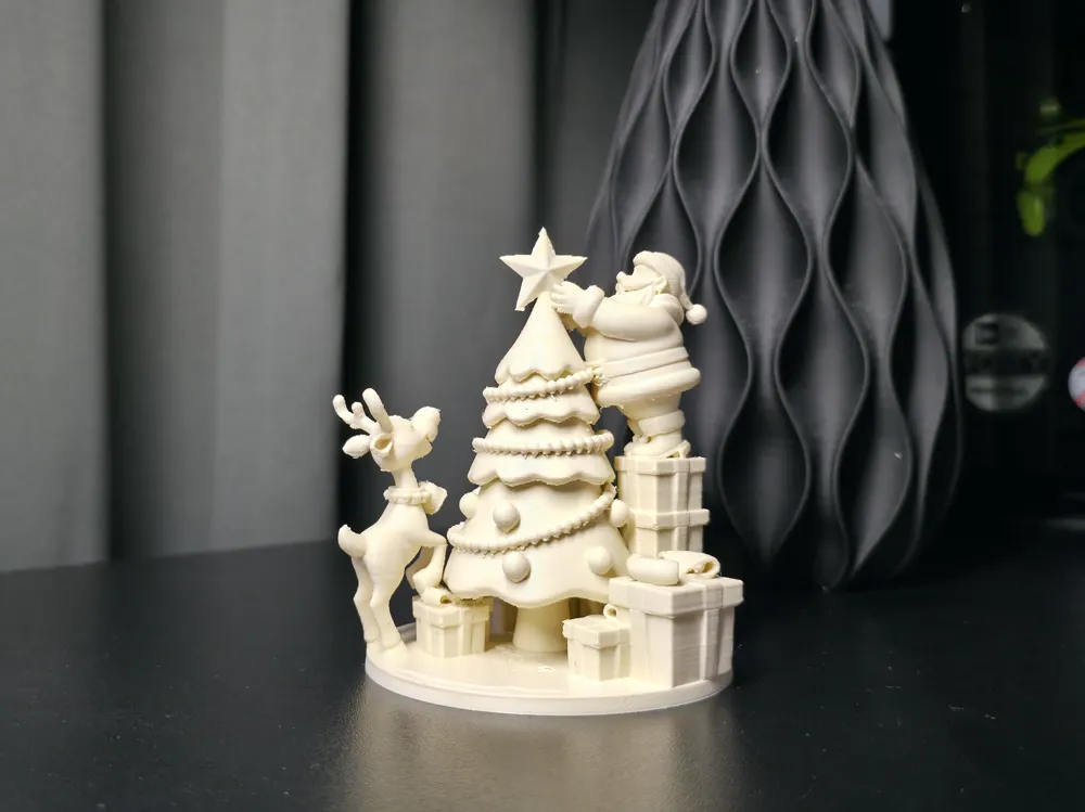Diorama de Navidad: Papá Noel, Reno & Árbol - Modelo de impresión 3D ...