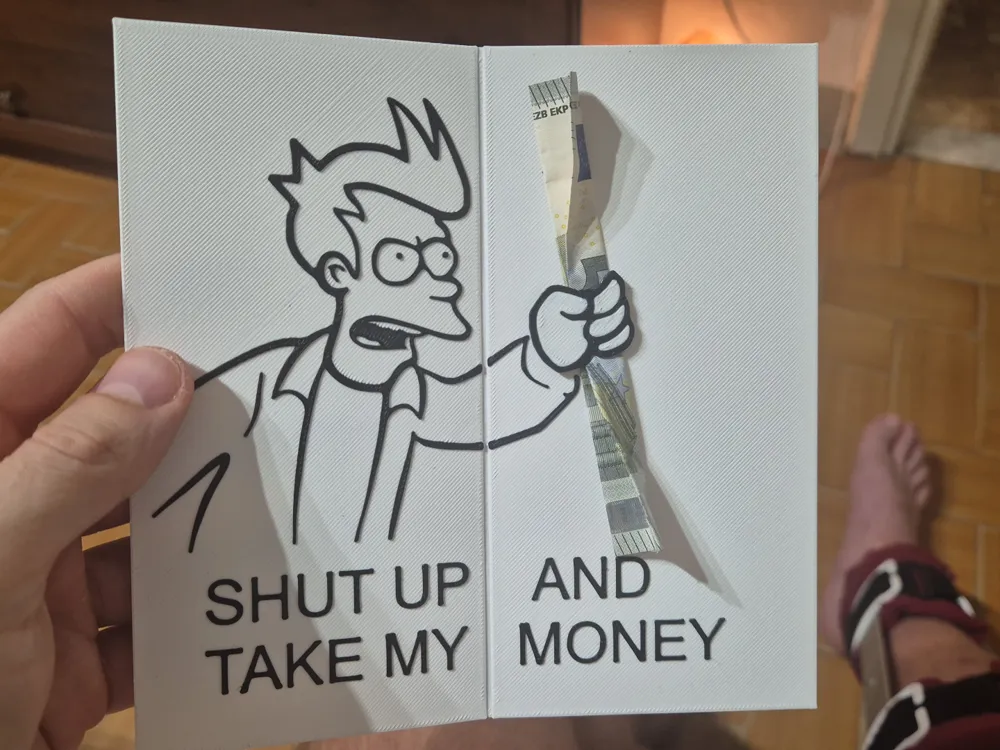 Futurama Fry 'Take My Money' Meme Greeting Cards by Greg MakerWorld ...