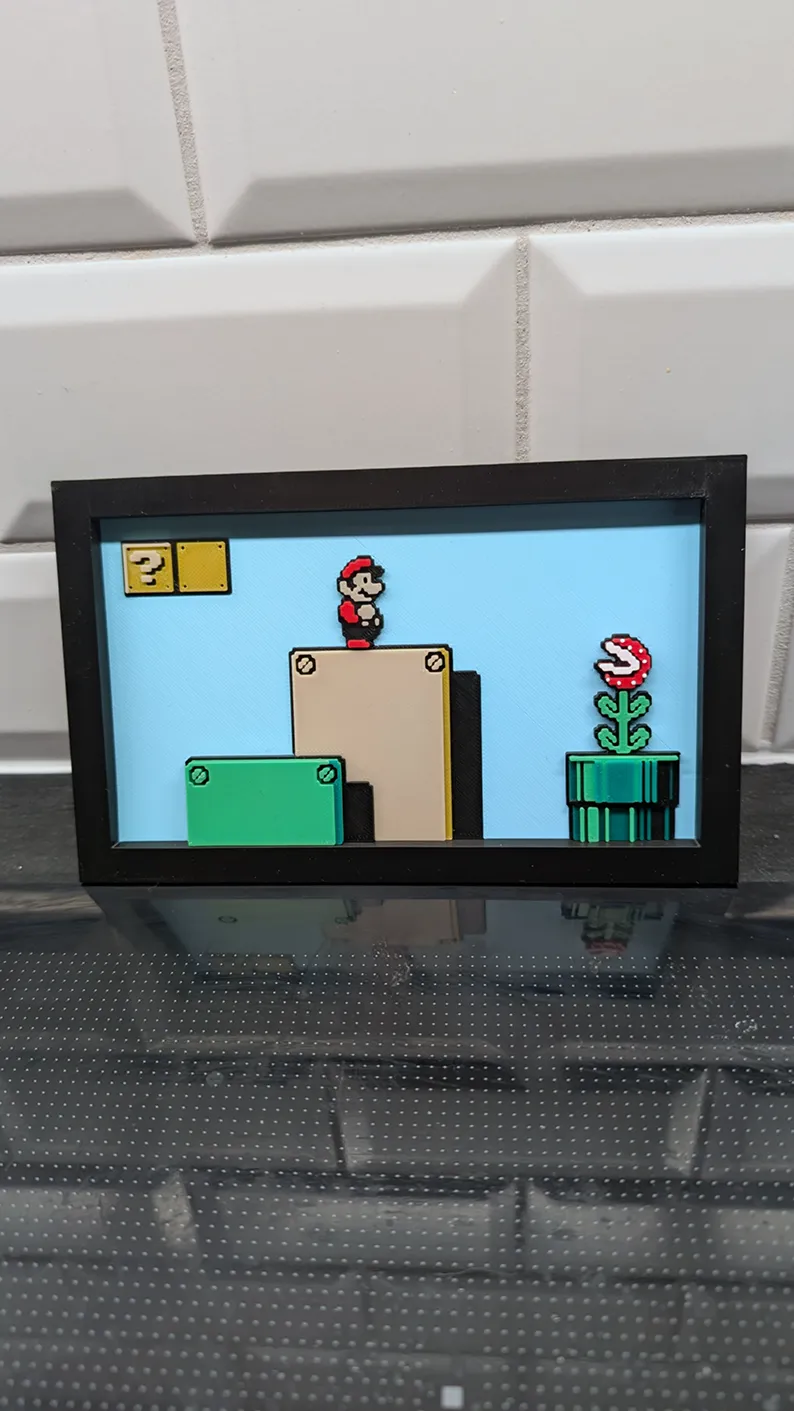 Super Mario Bros. 3 - First Level Wall Art by LayeredPixels by Tomas - MakerWorld