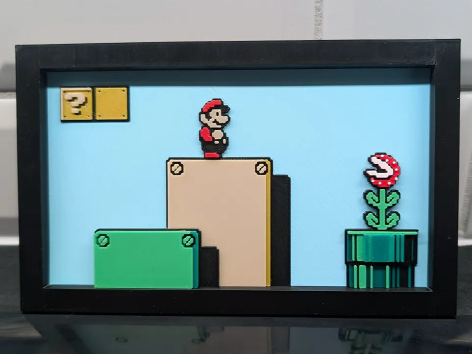 Super Mario Bros. 3 - First Level Wall Art - Free 3D Print Model ...