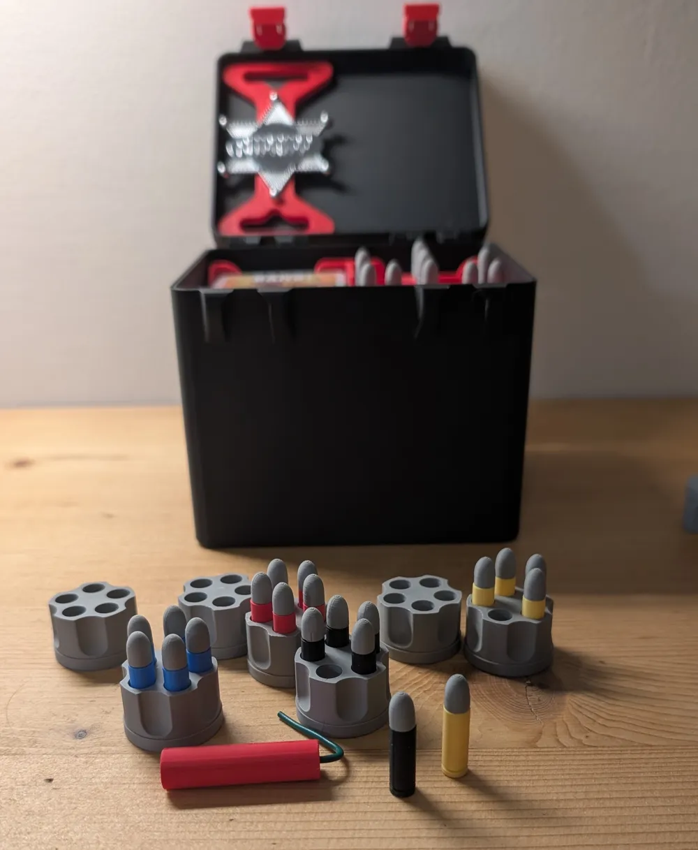 BANG! Revolver Bullet life points + Drum Holder - Free 3D Print Model ...