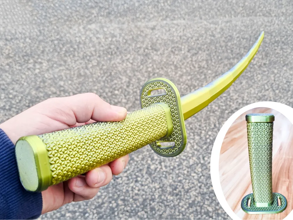 Long Knitted Katana (Print in place) by Mr_Andre MakerWorld: Download ...