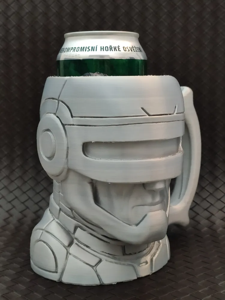 Robocop - Can Holder / Beer mug - Free 3D Print Model - MakerWorld